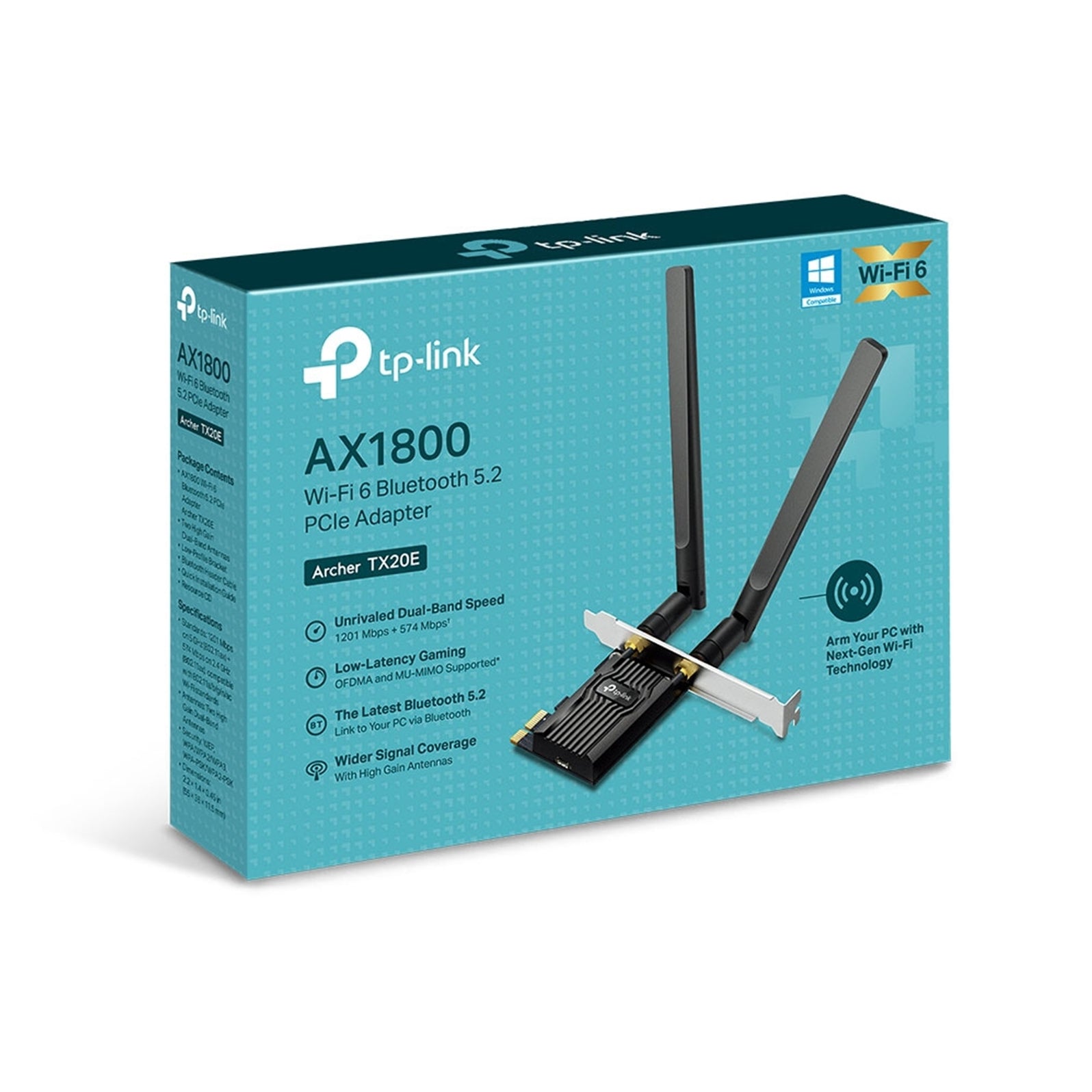 TP-Link Archer TX20E AX1800 Wi-Fi 6 & Bluetooth 5.2 PCIe Adapter — IT ...